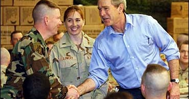 Bush Visits Nat'l Guard Troops - CBS News
