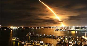 Space Shuttle Lights Up Night Sky - CBS News