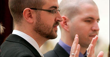Same Sex Couples Flock To Say Their Vows Cbs News