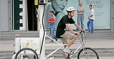 Odd Tricycle Maps Paris Streets for Google - CBS News