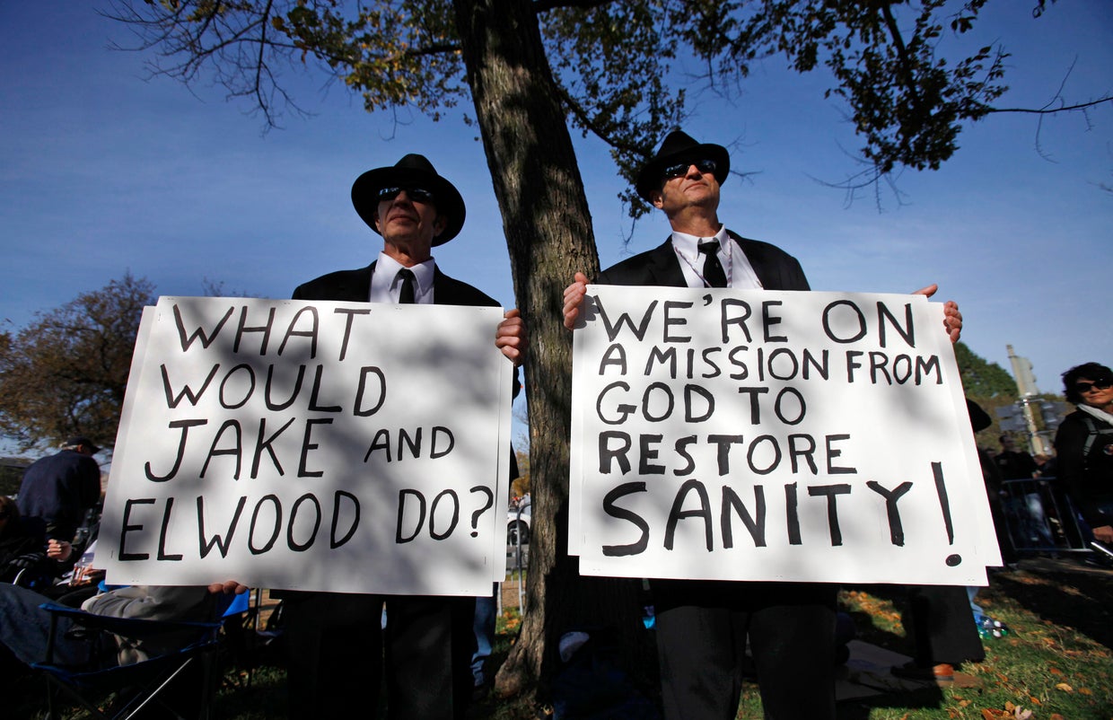 Jon Stewart Rally: The Signs - CBS News