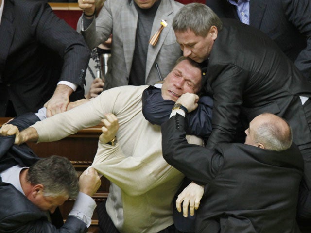 Best Parliamentary Brawls of 2010 (PICTURES) - CBS News