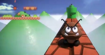 Super Mario Bros video game shown from first-person perspective - CBS News