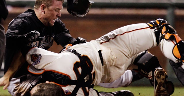 Giants GM rips "malicious" Marlin for Posey injury - CBS News