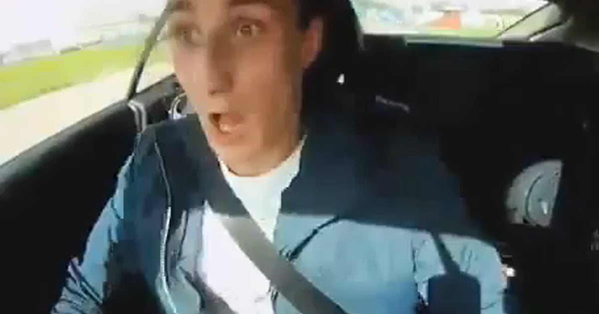 Passenger's face during Jaguar test drive is hysterical - CBS News