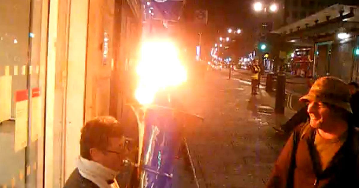 Tuba player in England is playing with fire (literally) - CBS News