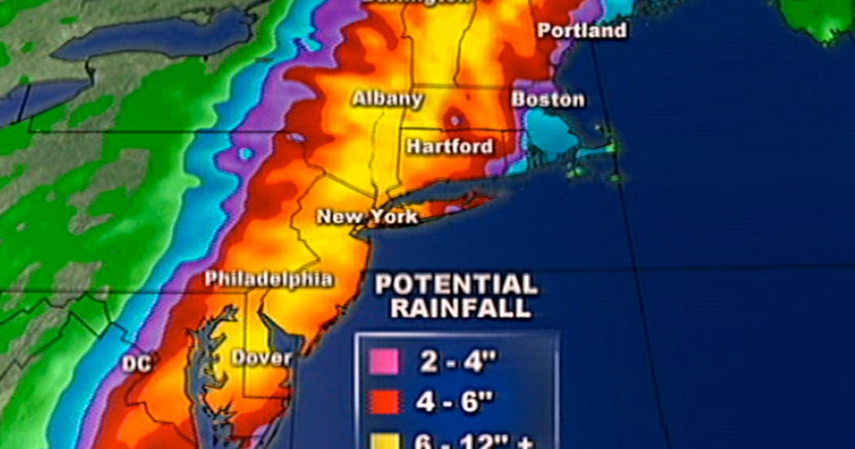 Hurricane Irene's potential rainfall amounts - CBS News