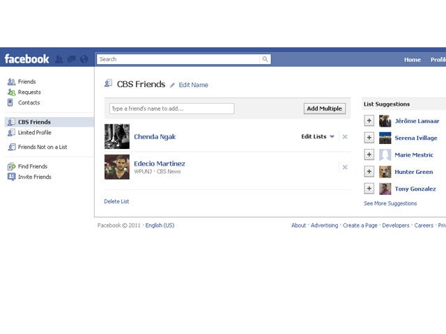 Facebook officially unveils revamped Friend List feature - CBS News