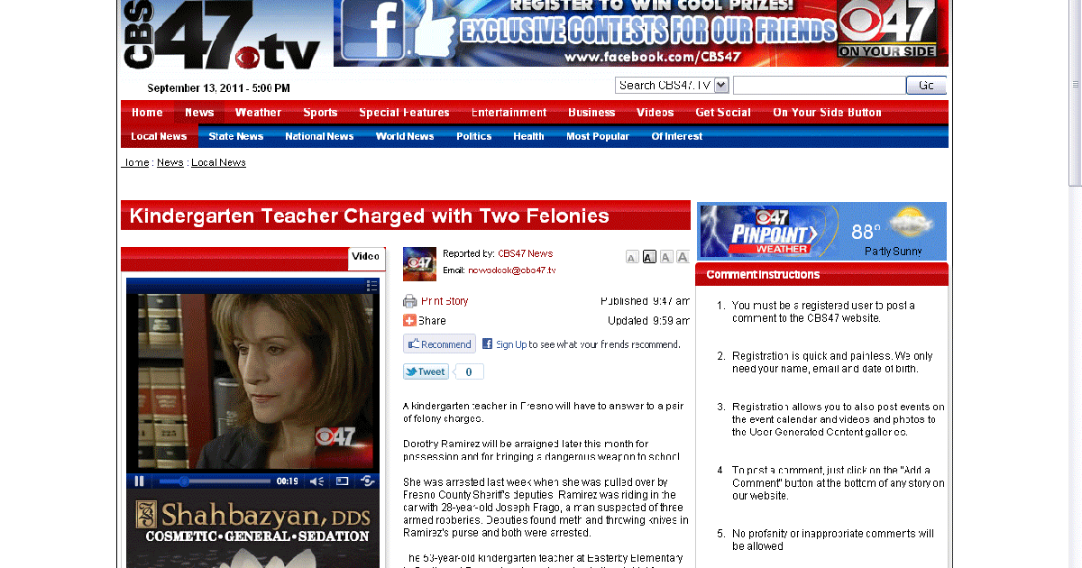 Calif. kindergarten teacher facing methamphetamine, knife possession ...