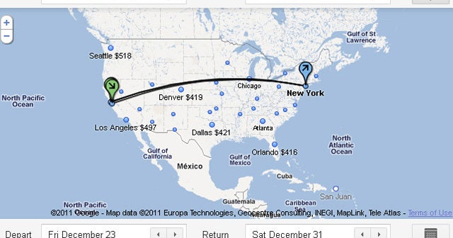 Google flight search launches - CBS News