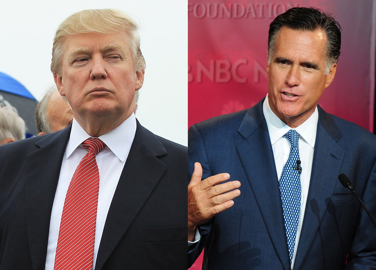 Romney gives press the slip at Trump meeting - CBS News