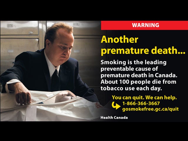 Yikes! Gruesome new tobacco warning labels from Canada