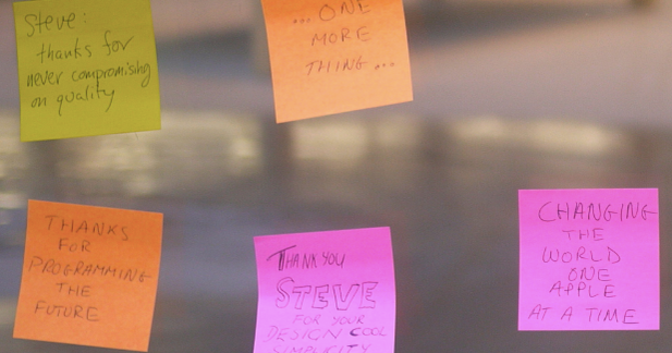 Post-it notes to Steve Jobs - CBS News