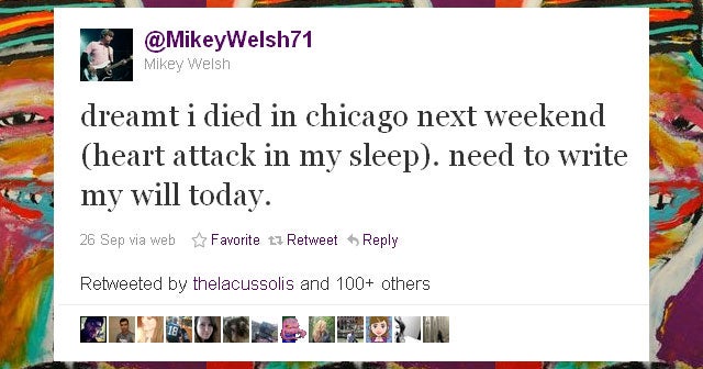 Weezer Bassist Mikey Welsh May Have Predicted His Death Shared On