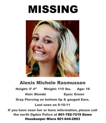 Utah teen Alexis Rasmussen found dead
