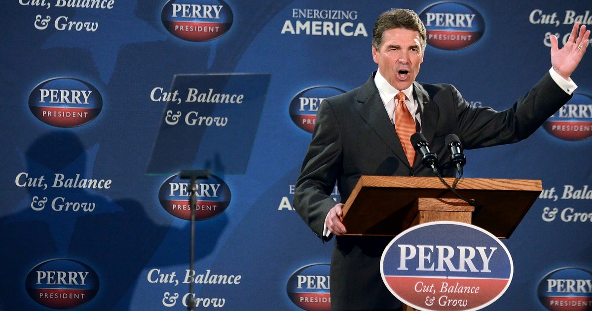 Perry says he "felt great" in speech mocked as "goofy" - CBS News