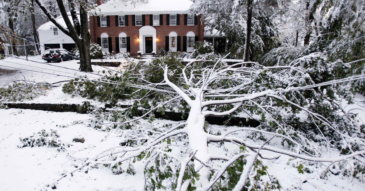 Rare Oct. snowstorm hits Northeast