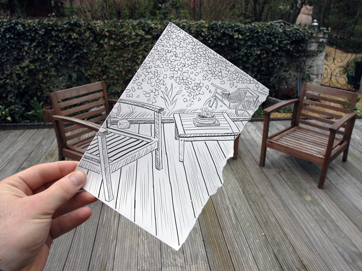 "Pencil Vs Camera" blends drawing and photography