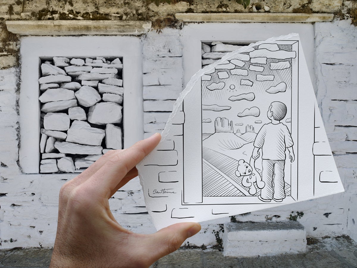 "Pencil Vs Camera" blends drawing and photography