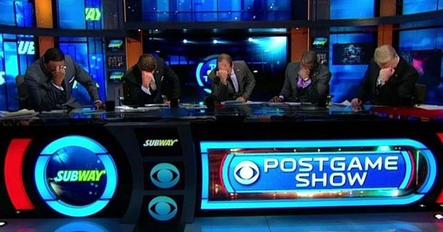 Entire CBS Sports crew Tebowing - CBS News