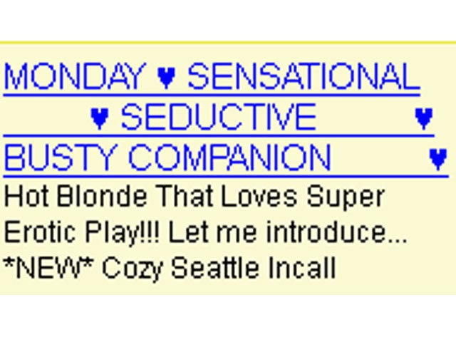 Backpage.com targeted by Wash. lawmakers over escort ads, child sex ...