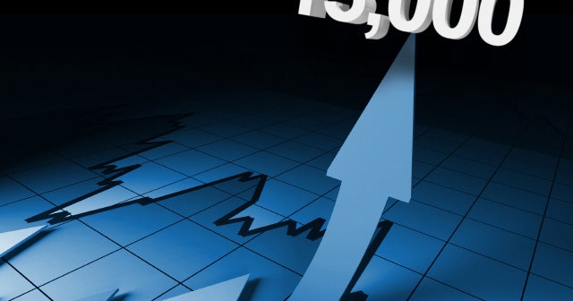 Dow closes above 13,000 with a whimper, not a bang - CBS News