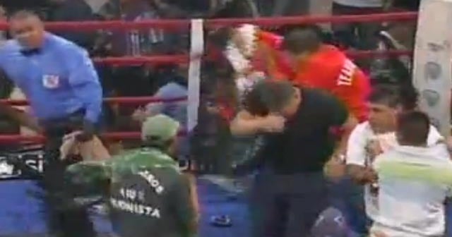 Watch: Chair-throwing riot at Argentine boxing match - CBS News