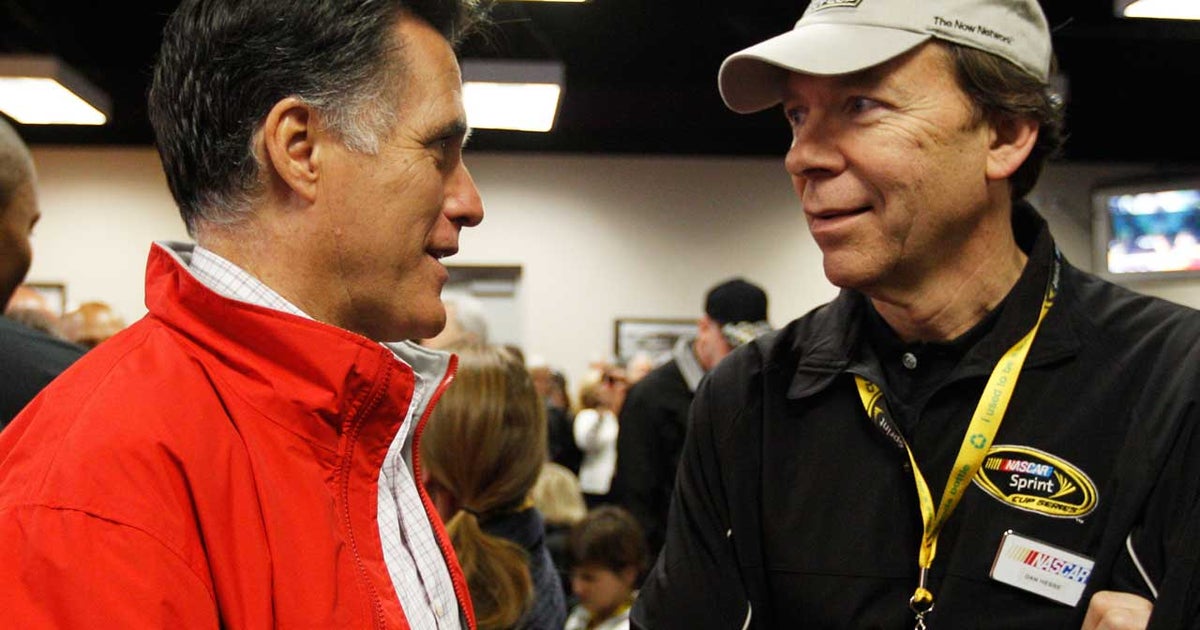 Romney: I have friends who own NASCAR teams - CBS News