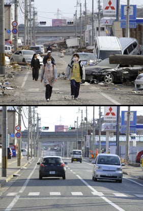 Japan tsunami recovery: Then and now