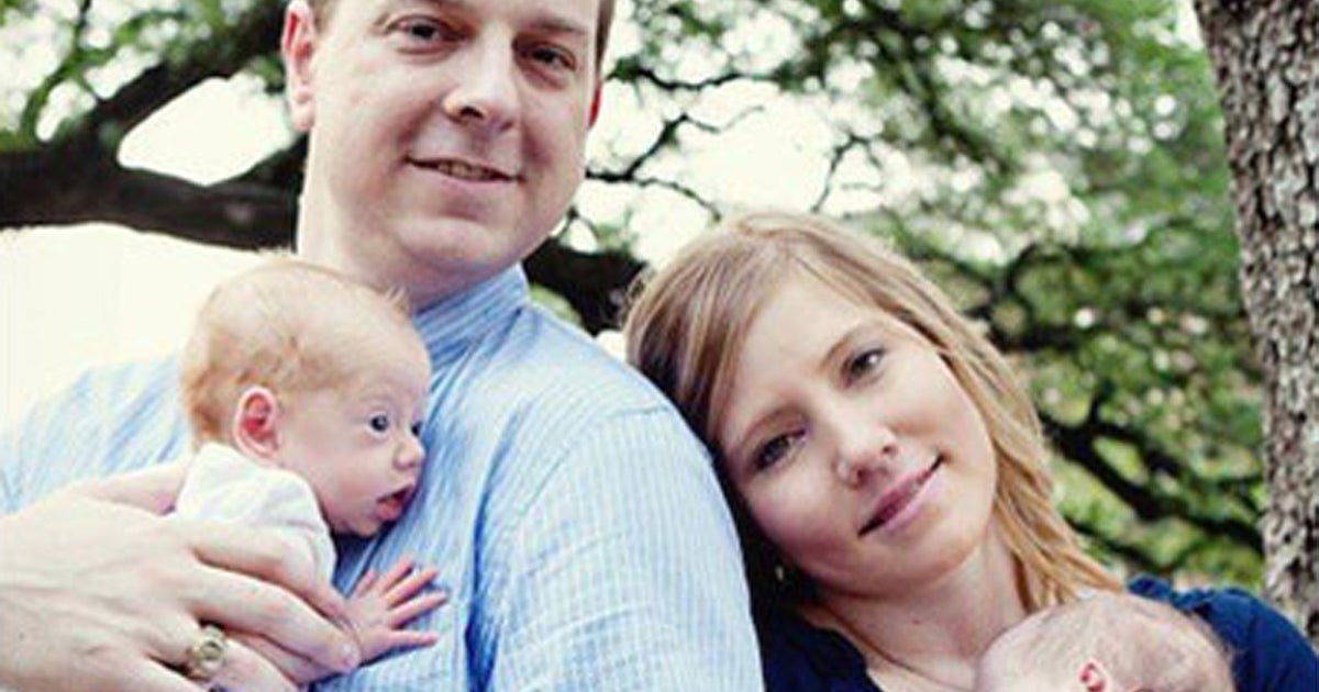 Father's sudden death may give life to his twin girls - CBS News