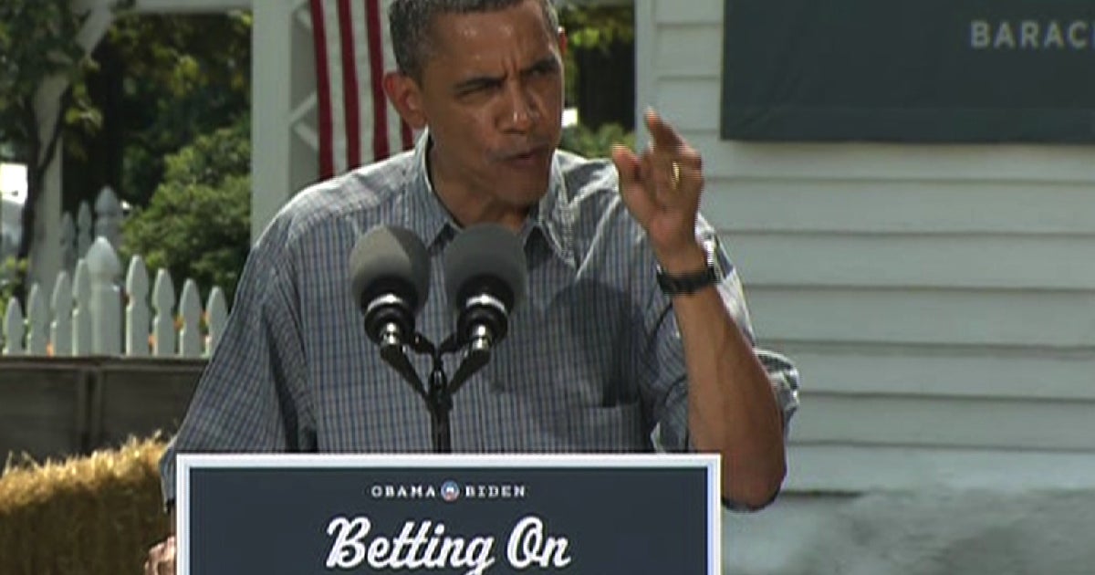 Obama hits Romney on outsourcing and auto bailout in Ohio speech - CBS News