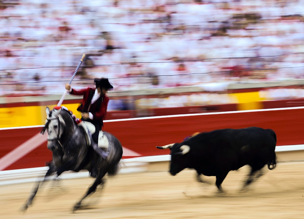 Pamplona's Running of the Bulls 2012