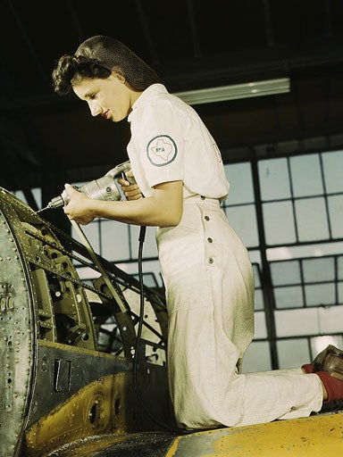 Rare color photos: 1940s working women