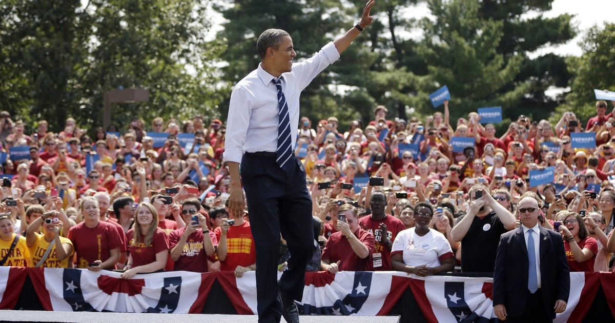 Obama takes a chance and hits the campaign trail - CBS News