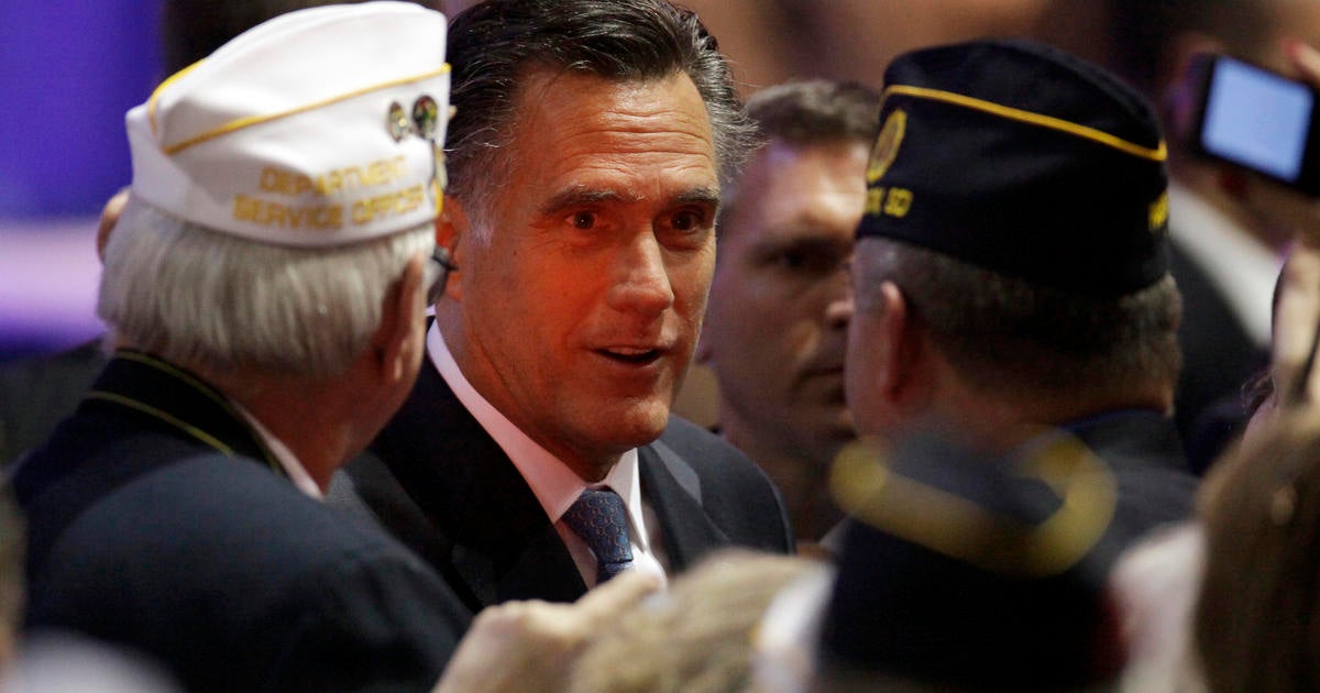 Romney leaves Tampa to seek veterans' votes in Indiana - CBS News