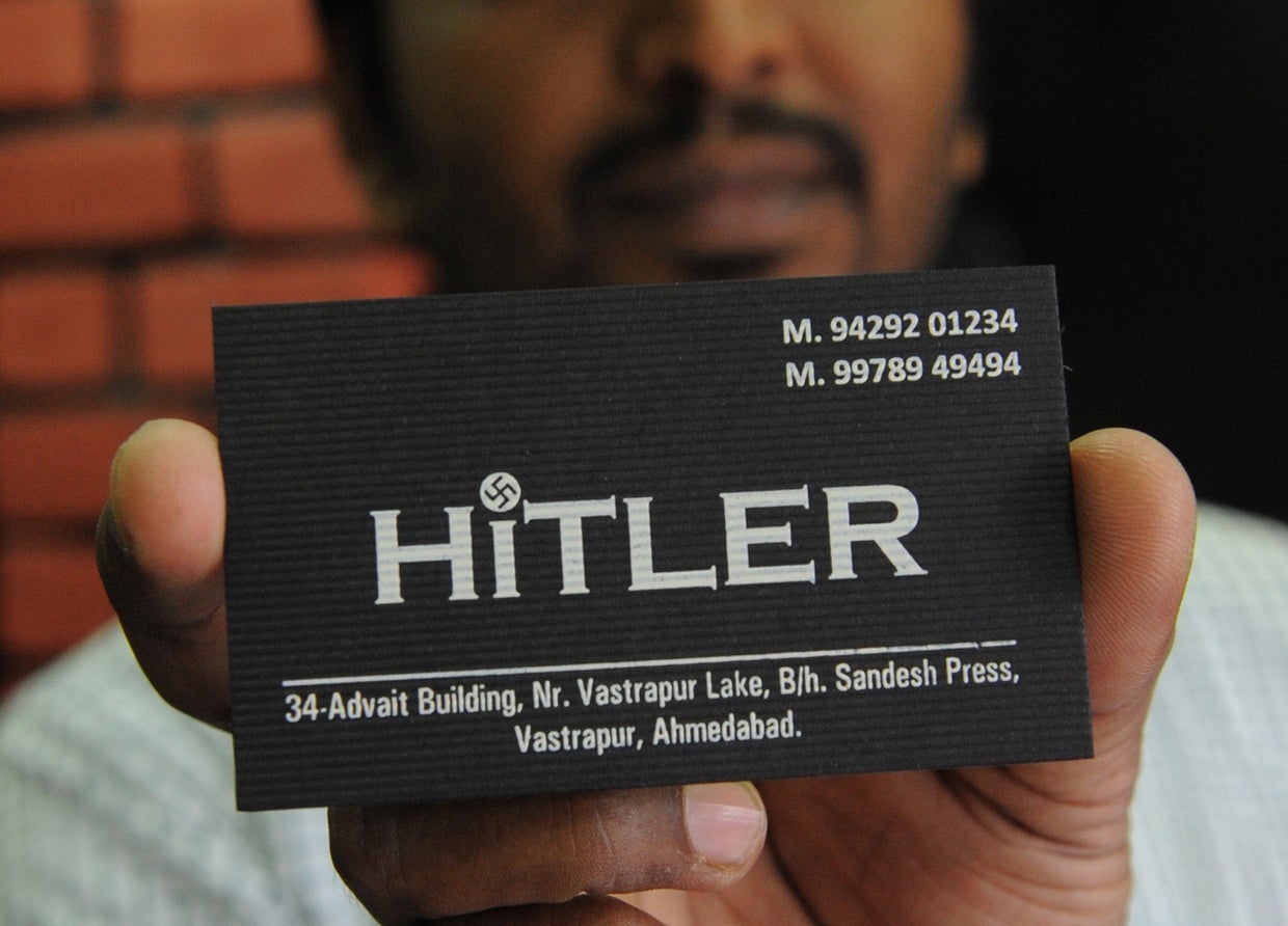 Israel wants Indian menswear shop Hitler renamed - CBS News