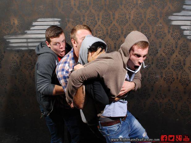 Terrified reactions at haunted house, Pt. 1