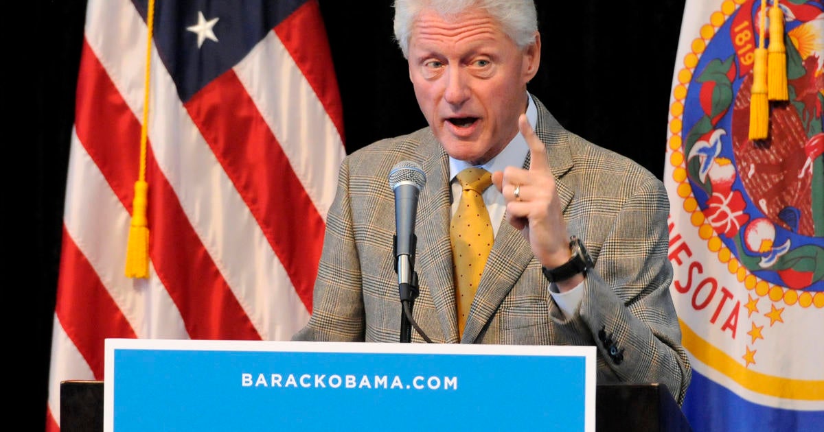 After Sandy, Bill Clinton rails against Romney on global warming - CBS News