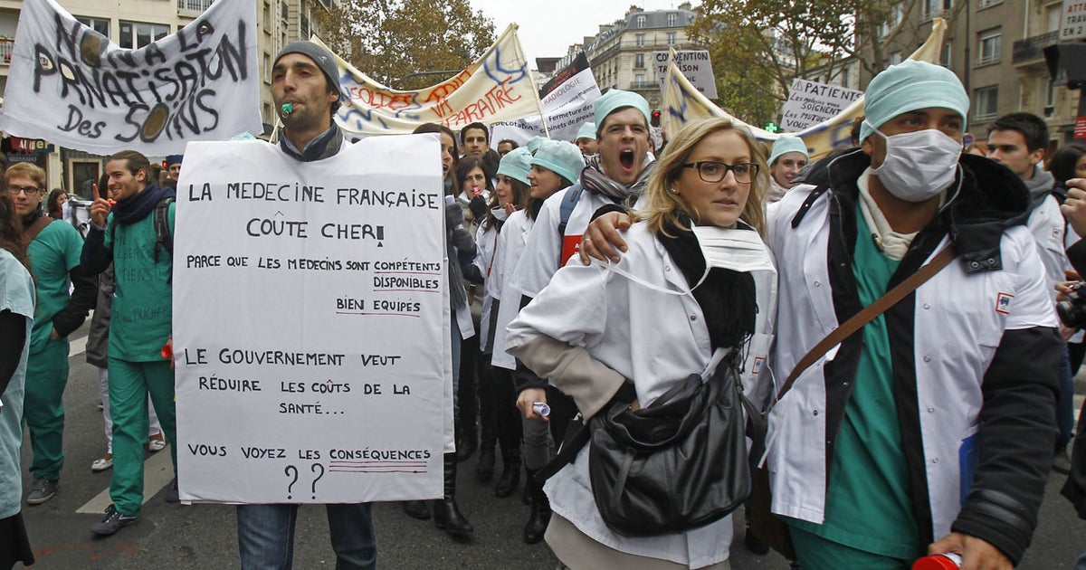 French doctors protest cost-control measures - CBS News