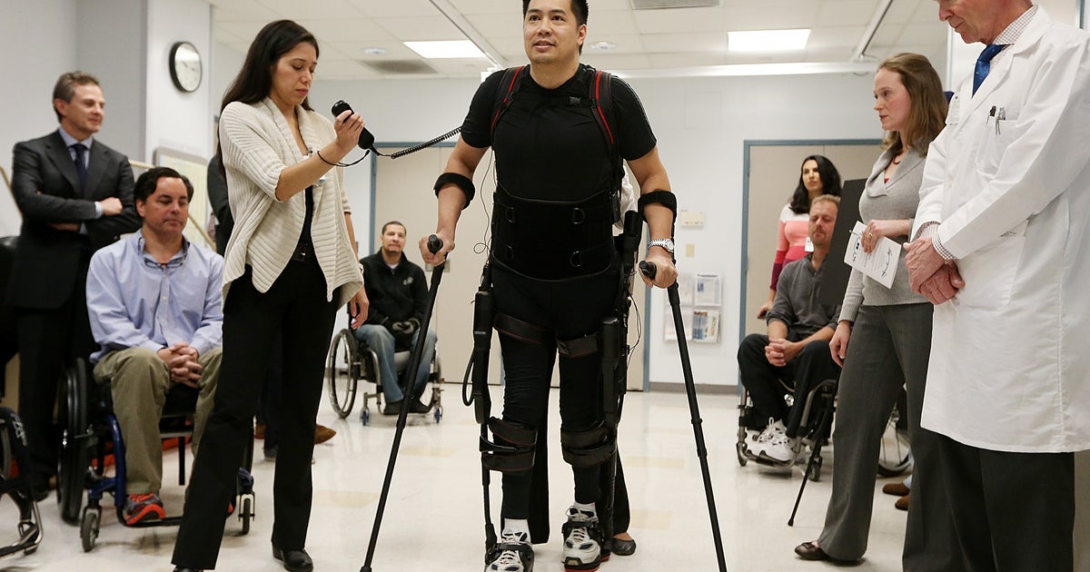 Robotic suit enables paraplegics to walk