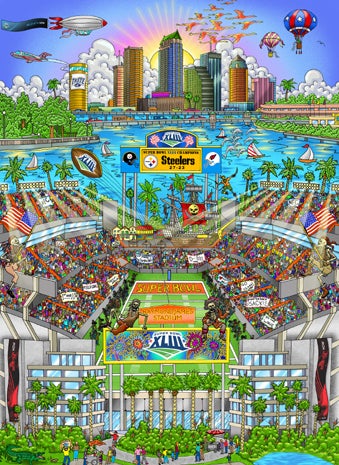 Super Bowl artist Charles Fazzino