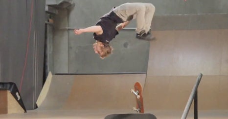 Watch this skateboarder backflip down six stairs - CBS News