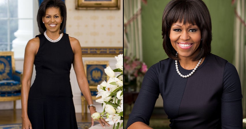 White House unveils first lady's new official portrait - CBS News