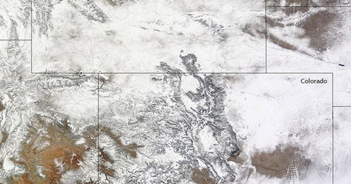 Record-setting snowfall seen from space - CBS News
