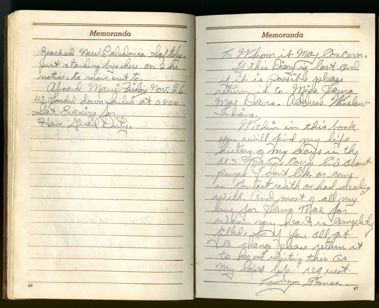 Fallen WWII soldier's diary found decades later