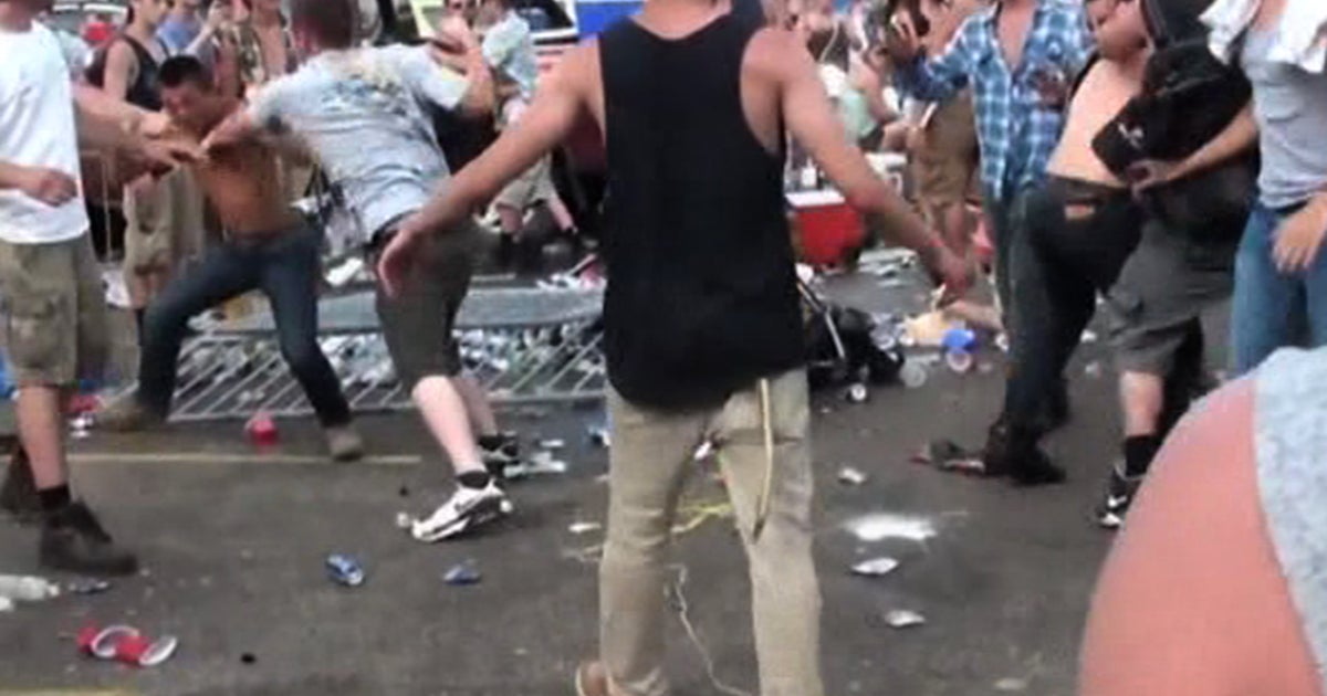 Fights break out at Kenny Chesney tailgate - CBS News