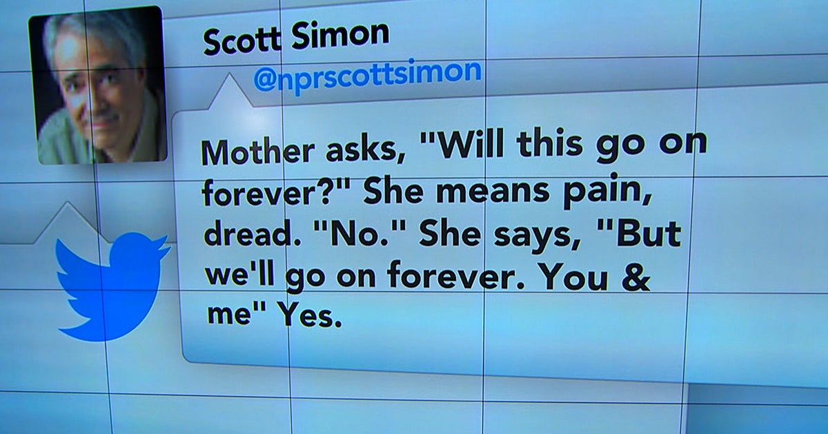 NPR's Scott Simon tweets from dying mother's side - CBS News