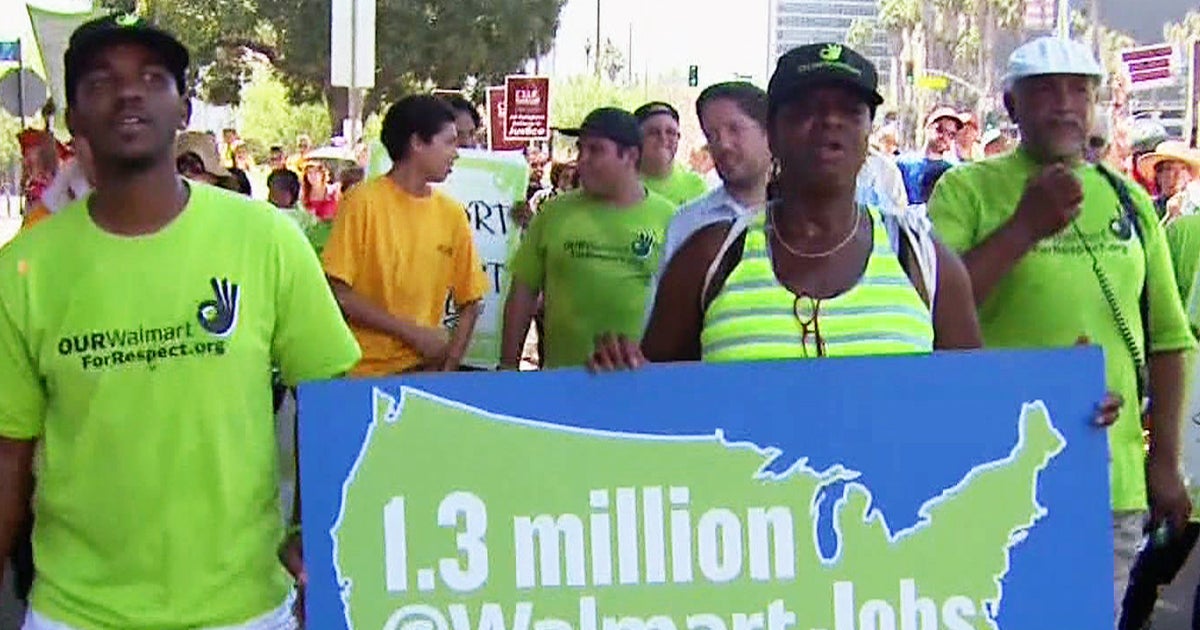 Walmart protests held in 15 cities across the U.S. - CBS News