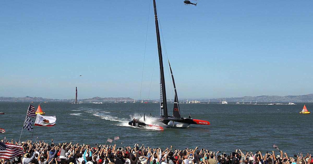 Oracle Team USA crawls back to even America's Cup finale - CBS News