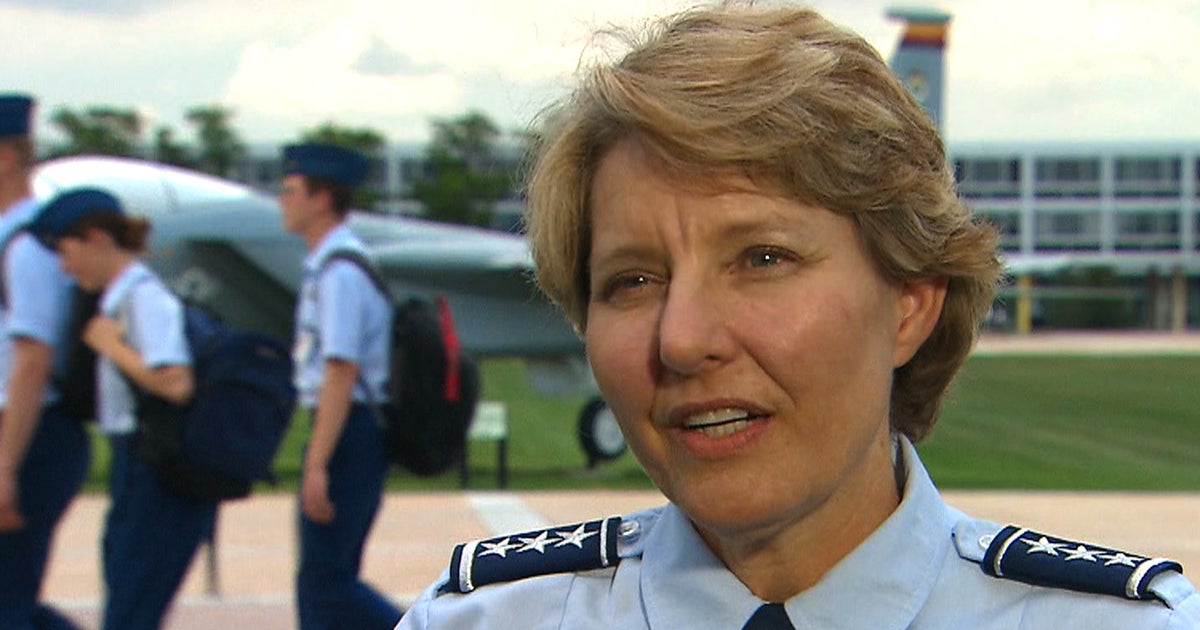 First female air force academy leader takes over - CBS News